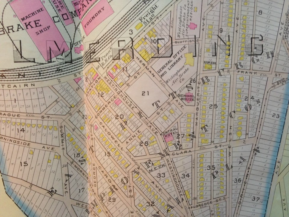 1895 PITTSBURGH PA WILMERDING BORO & NORTH VERSAILLES PATTON TOWNSHIPS ...