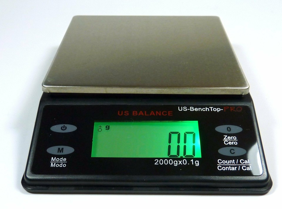 2000g x 0.1g Table Top Digital Scale Gold Herb Gems Gram Oz Calibration ...