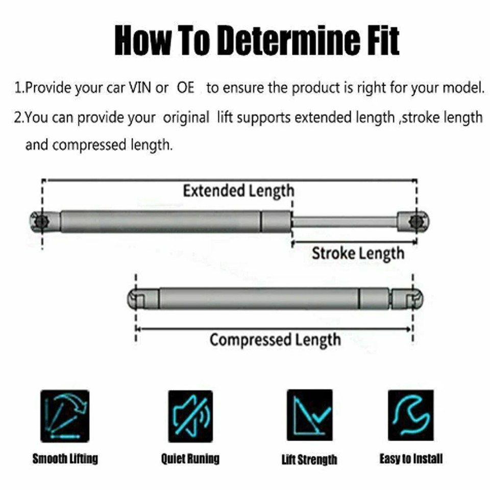 Tailgate Boot Gas Struts for Nissan Dualis +2 J10 2006-2013 Rear Door ...