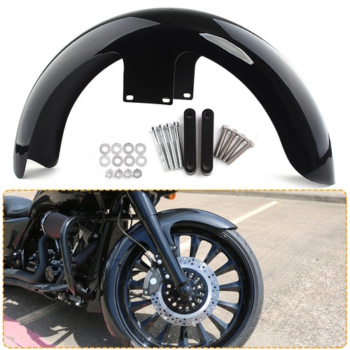 19" Wheel Wrap Vivid Black Front Fender For Harley Touring CVO Road ...