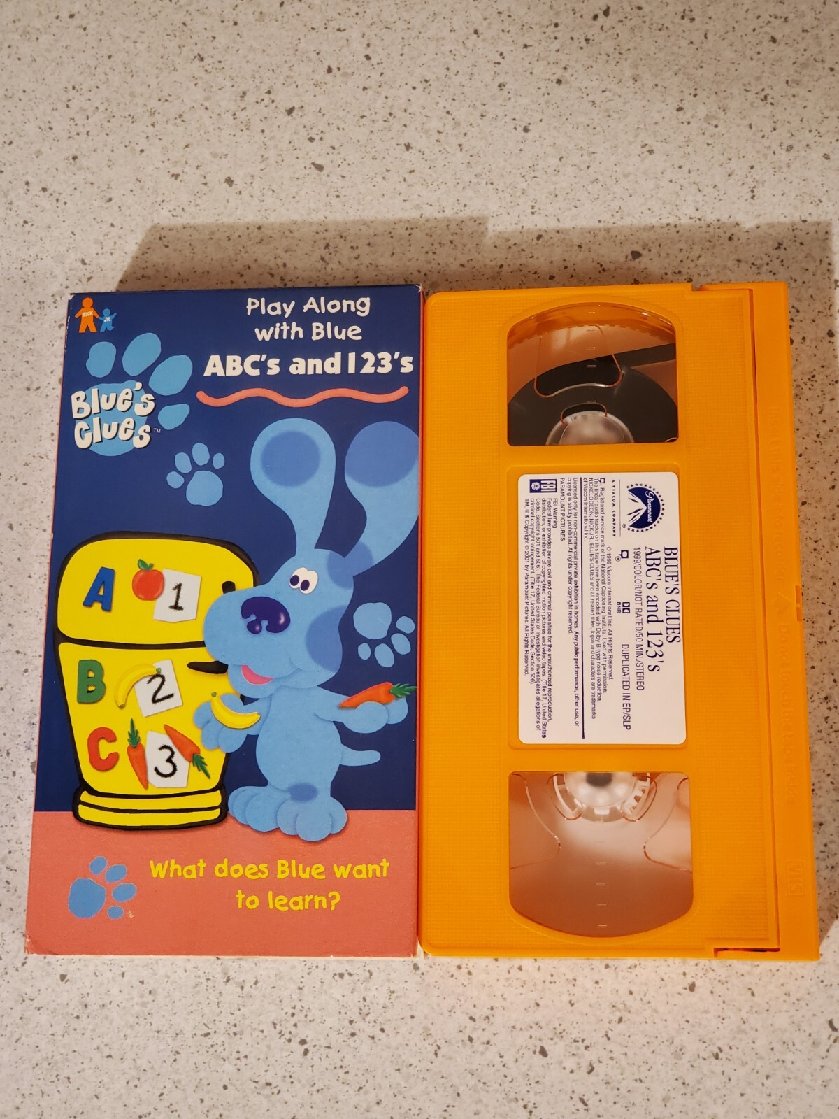 Blue’s Clues ABC’s and 123’s VHS 1999 Nickelodeon