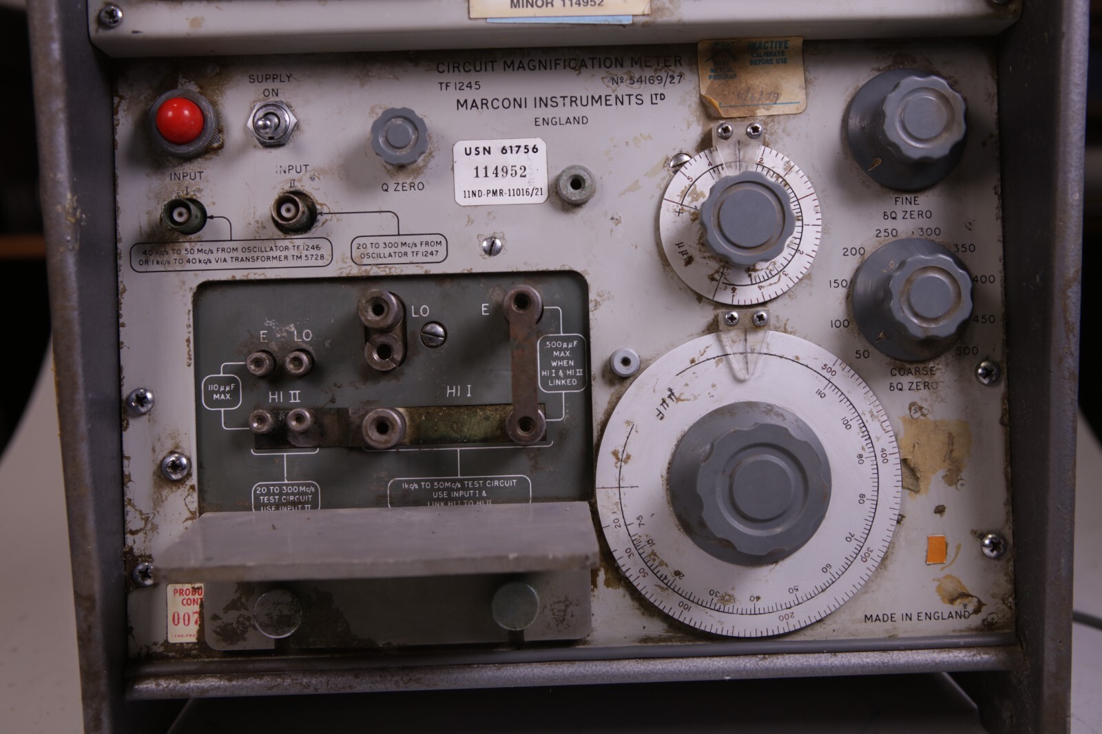 Marconi Instruments TF1245 Circuit Magnification Meter | eBay