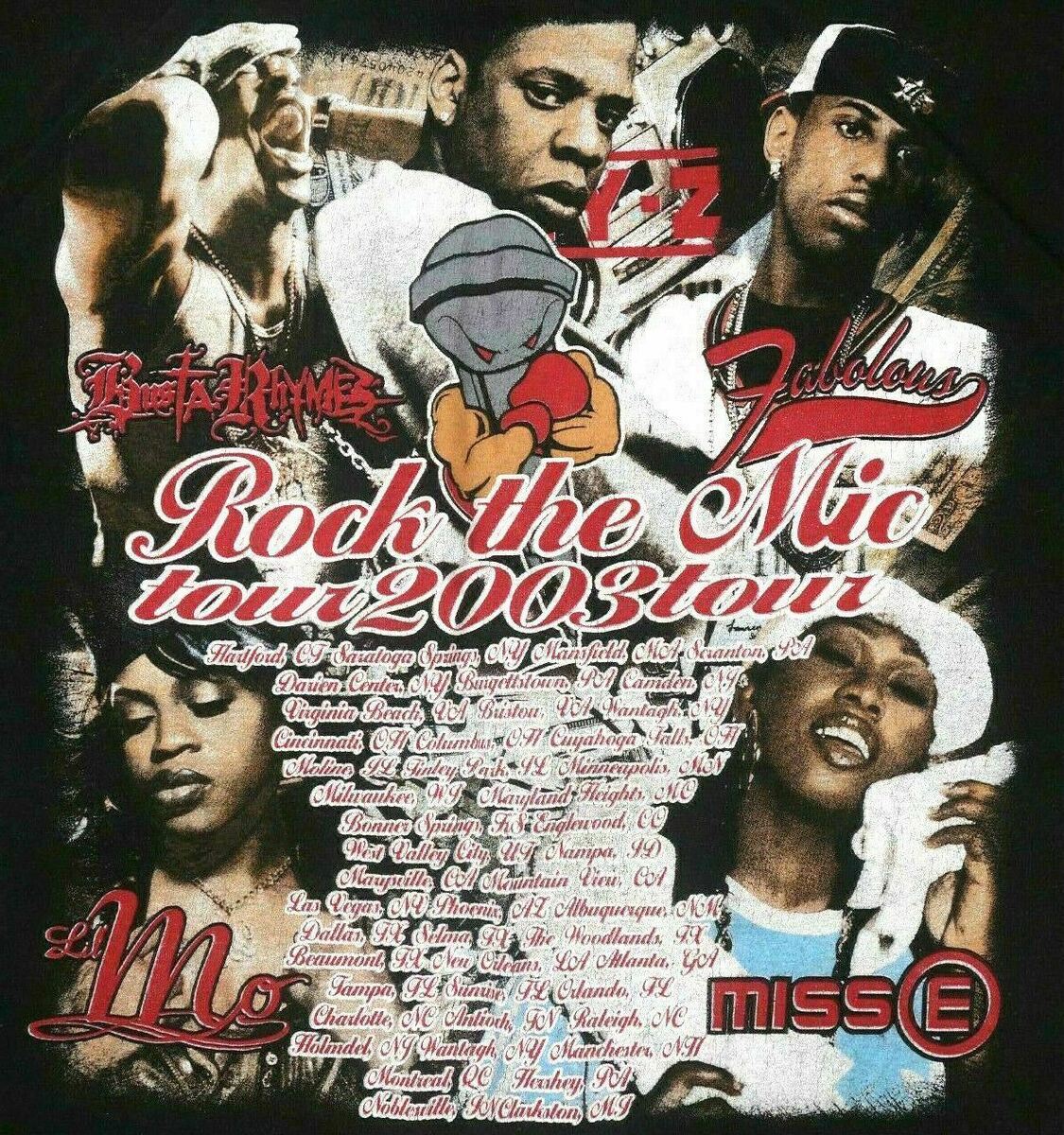 50 CENT JAY Z ROCK THE MIC TOUR 2003 vintage t shirt RAP TEE 50 CENT JAY Z ROCK THE MIC TOUR 2003 vintage t shirt RAP TEE