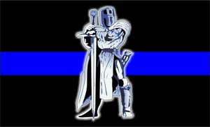 Thin Blue Line Blue Standing Knight Thin Blue Line Decal - Various ...