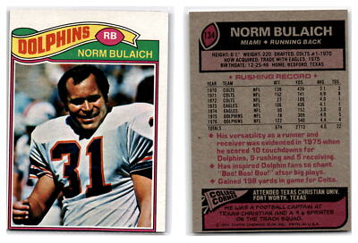 1977 Topps #134 Norm Bulaich EXMT/NM - Miami Dolphins | eBay