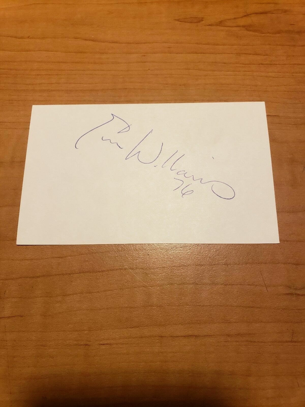 ERIC WILLIAMS - FOOTBALL - AUTOGRAPH SIGNED - INDEX CARD -AUTHENTIC ...