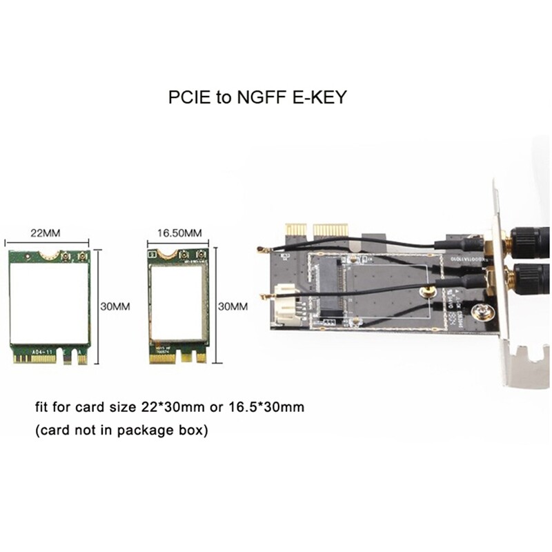 Desktop WiFi Bluetooth Card Adapter PCIe to M.2 Expansion Card Wifi5429 ...