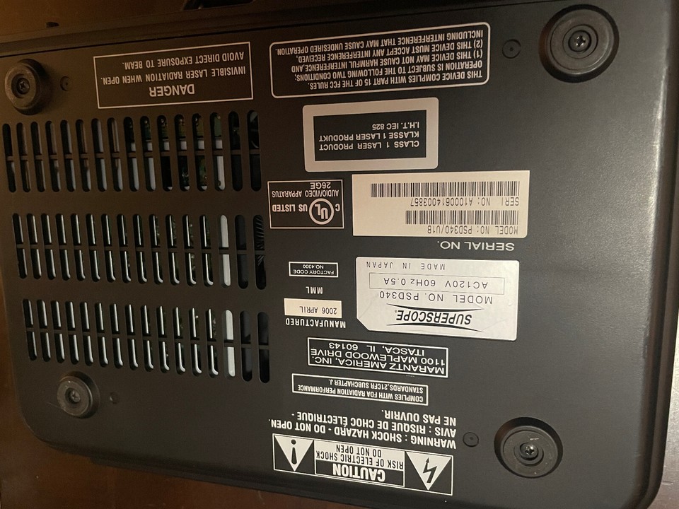 Superscope PSD340 Music Practice CD Recording System No Remote - READ ...