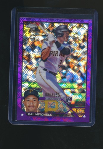 CAL MITCHELL 2023 TOPPS CHROME LOGOFRACTOR PURPLE RC PARALLEL 090/250 ...