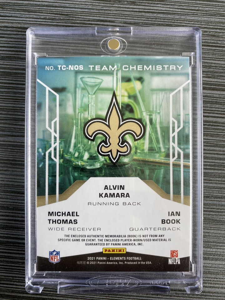 2021 panini elements football TEAM CHEMISTRY SAINTS M.Thomas,A.Kamara,I ...