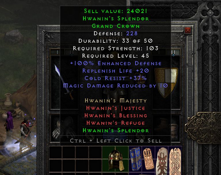 Diablo 2: Resurrected HWANIN'S SPLENDOR GRAND CROWN 🔹 Softcore D2R ...