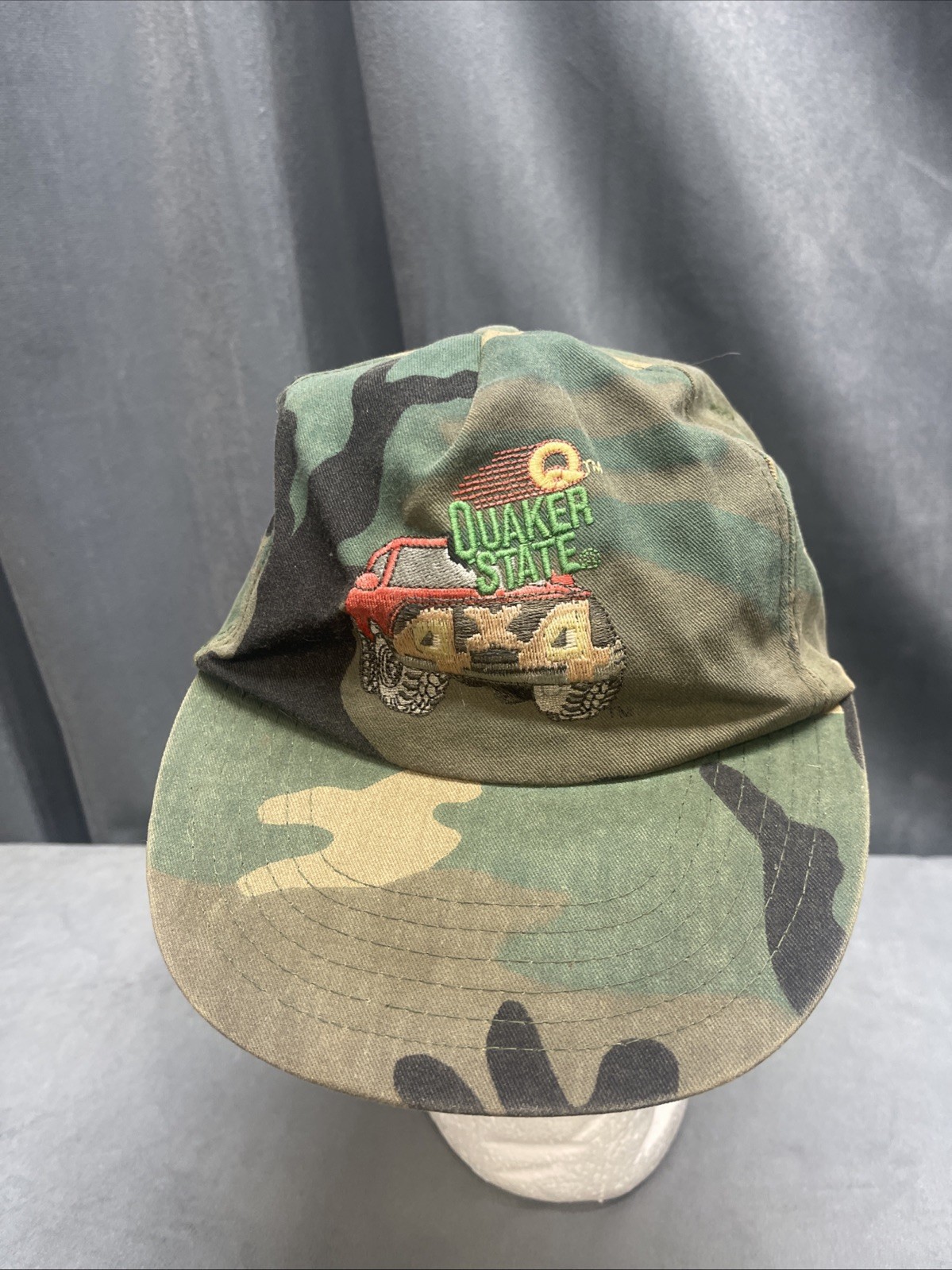 Vintage Quaker State Motor Oil 4x4 Truck Logo Camo Sn… - Gem