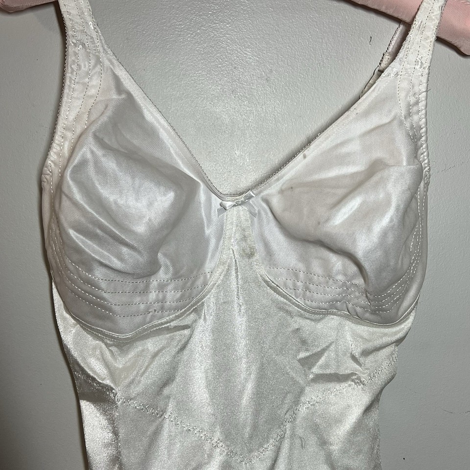 Vintage NWT Lovable Girdle Bodysuit Shaper White Size 38D Style 3839D ...