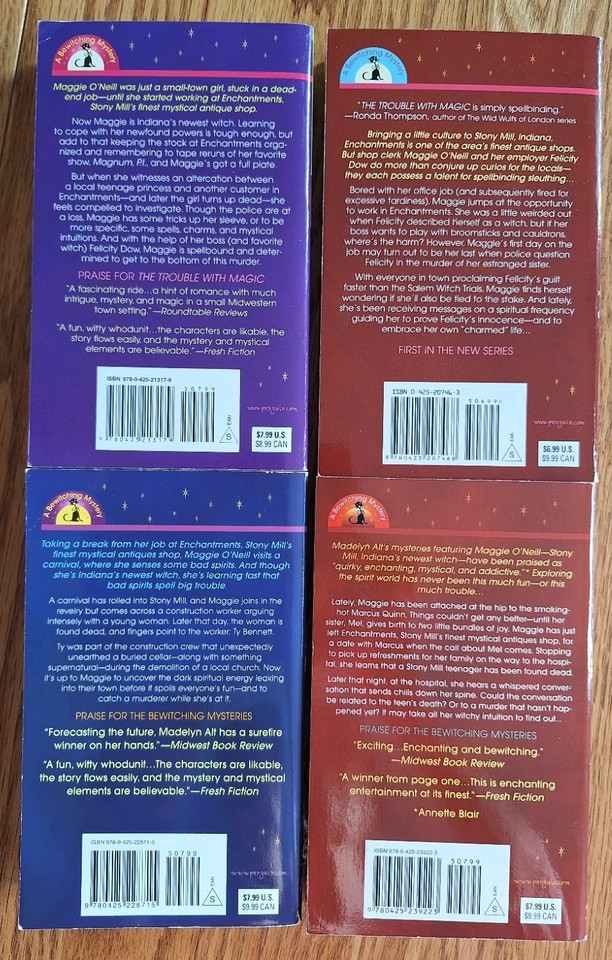 MADELYN ALT / LOT OF 4 / BEWITCHING MYSTERIES: A Charmed Death, A Witch ...