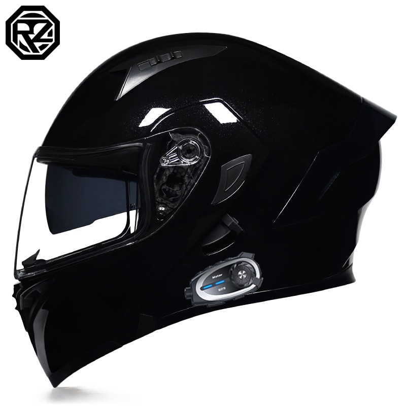 Intercom Bluetooth Motorcycle Helmet Built-in Camera Modular Motorbike ...