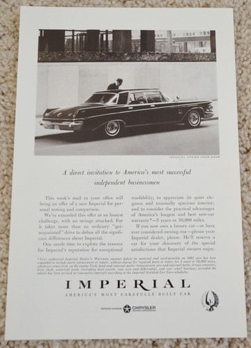 1960 Chrysler Imperial Automobile Car Print Ad | eBay