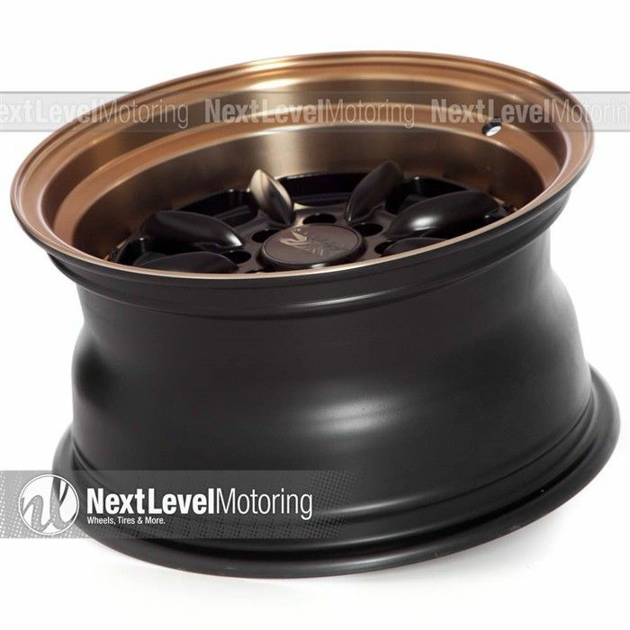 XXR 002.5 15X8 4X100 4X114.3 +0 FLAT BLACK/BRONZE WHEELS FITS ACURA ...