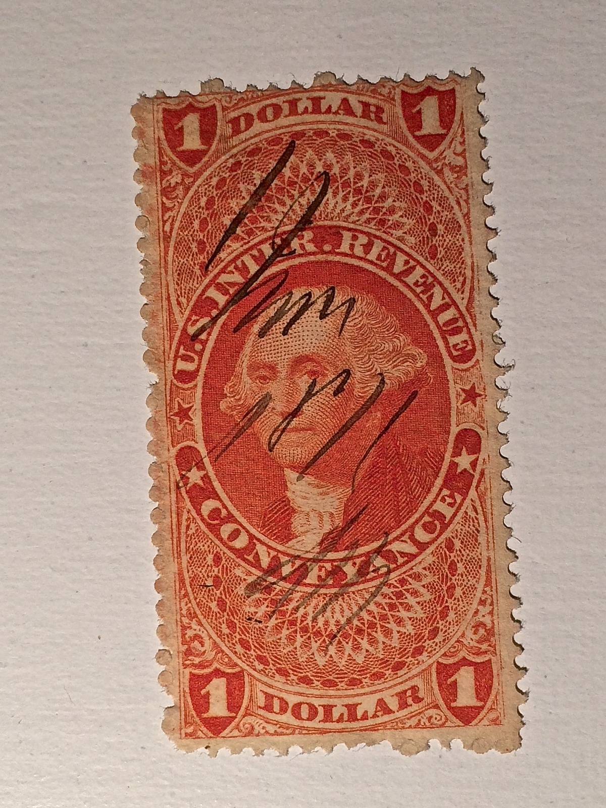 US INTERNAL REVENUE INLAND EXCHANGE 1 DOLLAR STAMP Scott's R66A | eBay