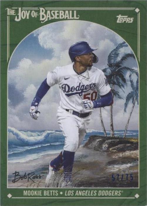 2023 Topps X Bob Ross The Joy of Baseball - Mookie Betts #24 Sap Green ...