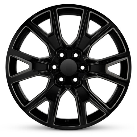 New Wheel For 2020-2022 GMC Sierra Denali 1500 22 Inch Black Alloy Rim ...