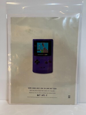 Gameboy Color - Super Mario Bros - Magazine Ad - Nintendo - Purple | eBay