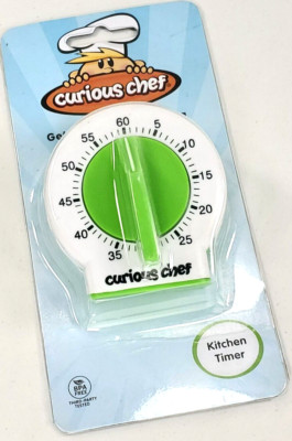 Curious Chef Kitchen Timer for Kids 60 Minute Easy DialTimer GREEN | eBay