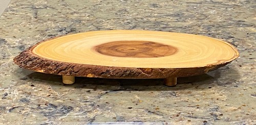 Table Top Riser Cross Cut Log Section Stand 15" X 8.25" X1.75" High | eBay