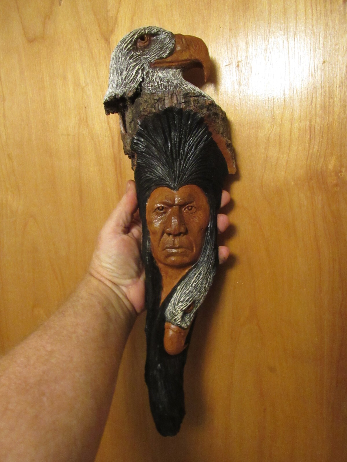 Wood Spirit Carving Wood Spirit Native American Indian Eagle Wind ...