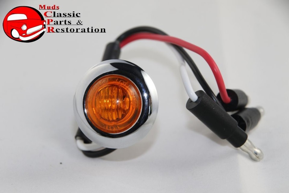 Dual Function Mini Amber Stainless Turn Signal Blinker Lights Truck Hot ...