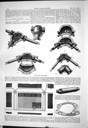 Old Print *6102 Edison Inventions 1883 Philadelphia Electrical ...