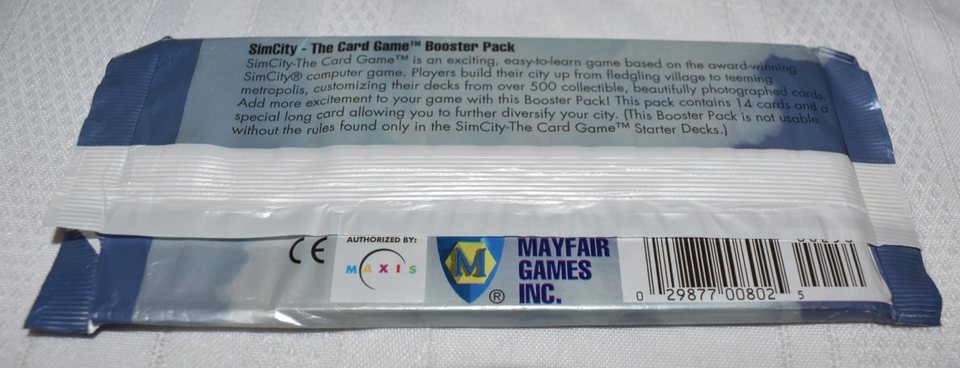 1994 Mayfair SimCity The Card Game Booster Pack CCG TCG | eBay