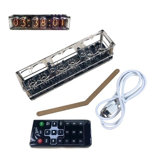 USB Powered IN-12 Tube Clock VFD Display Stand USB-C Data Cable ...