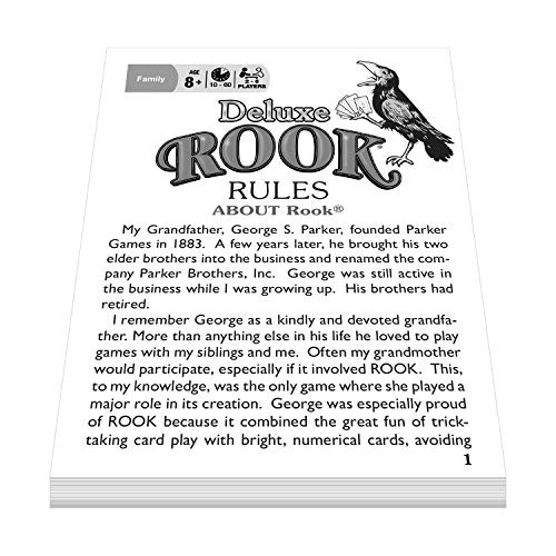 Deluxe Rook Card Game Travel Size 56 Cards 28 Page Rules Book Classic ...
