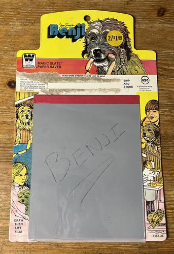 Benji Magic Slate Paper Saver Toy Vintage 1979 Toy Writing Drawing | eBay