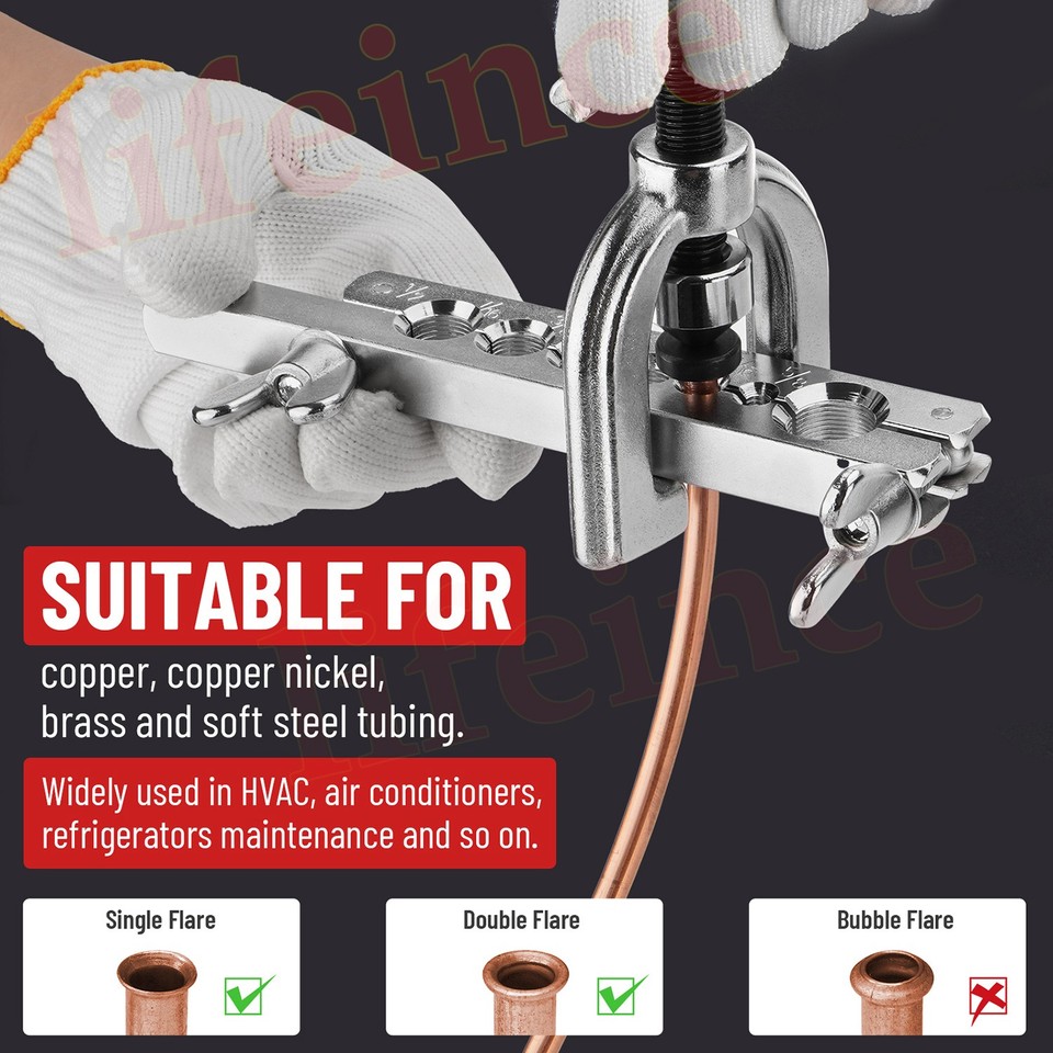 Car Brake Line Repair Kit 3/16 + 1/4 25 FT Pipe Double Flaring Tool ...