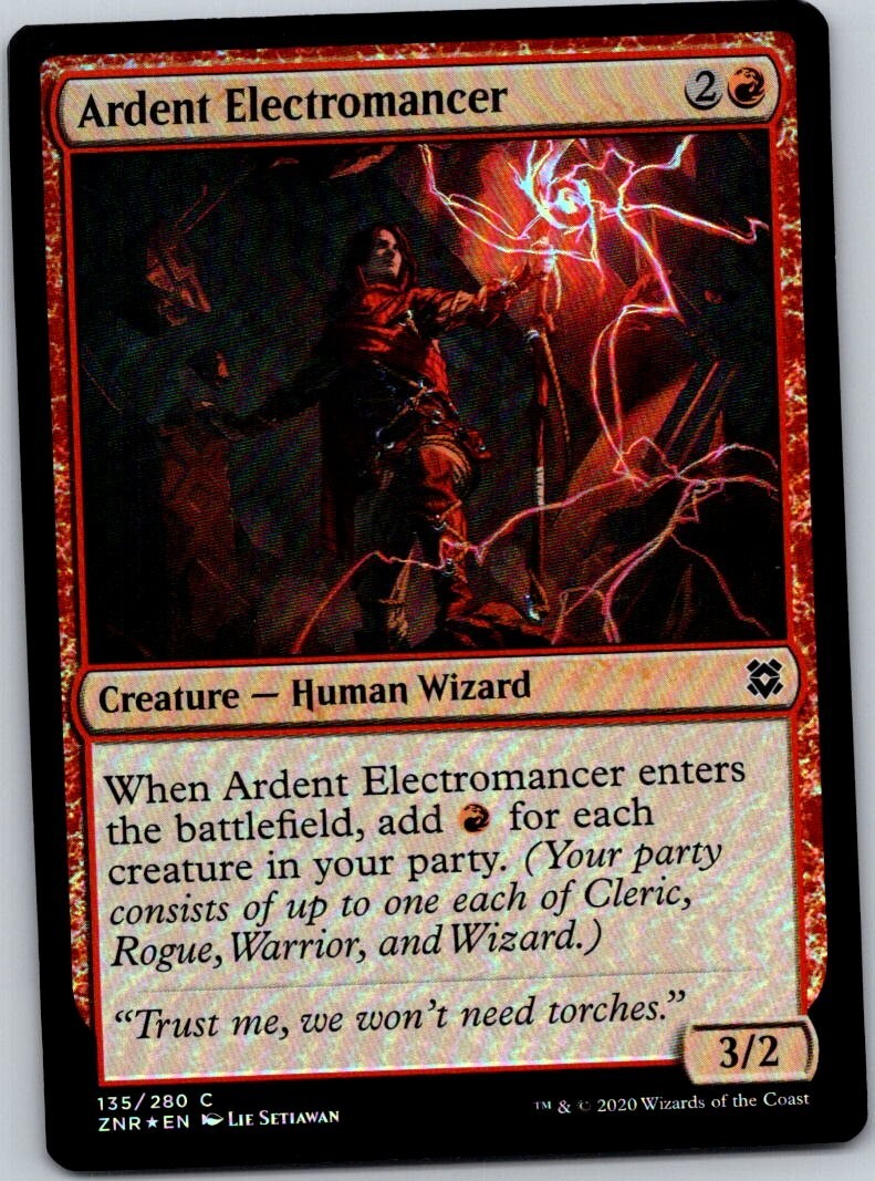 Magic the Gathering Foil Ardent Electromancer Zendikar Rising MTG Free ...