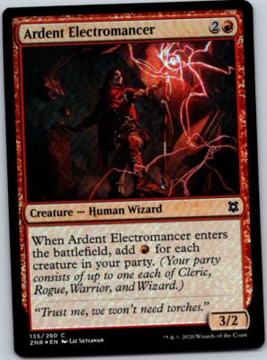Magic the Gathering Foil Ardent Electromancer Zendikar Rising MTG Free ...