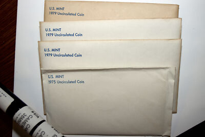 1-1975 & 3-1979 US Mint Sets In There Original US Mint Packaging ...