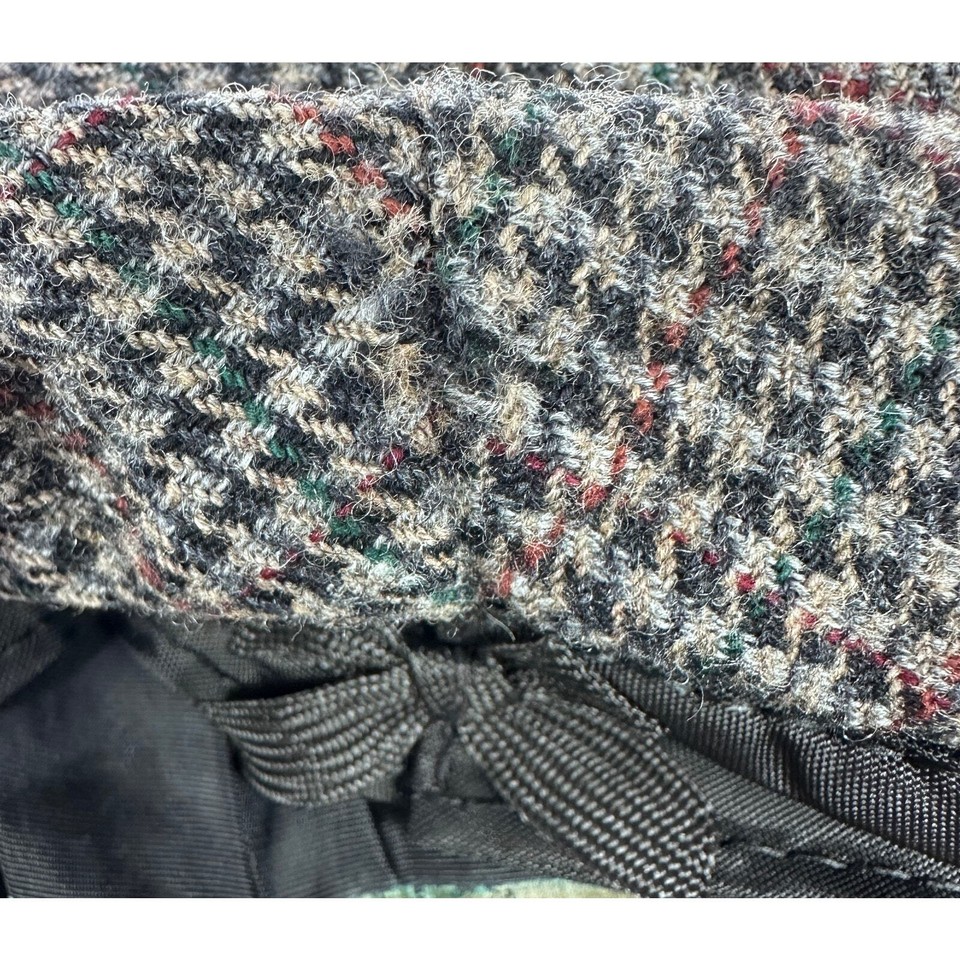 Pendleton Newsboy Cap Flat Hat 100% Wool Vintage Gray Black Green and ...