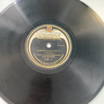 1923 JAZZ ABE LYMAN 78 rpm BRUNSWICK 2530 CALIFORNIA BLUES V | eBay