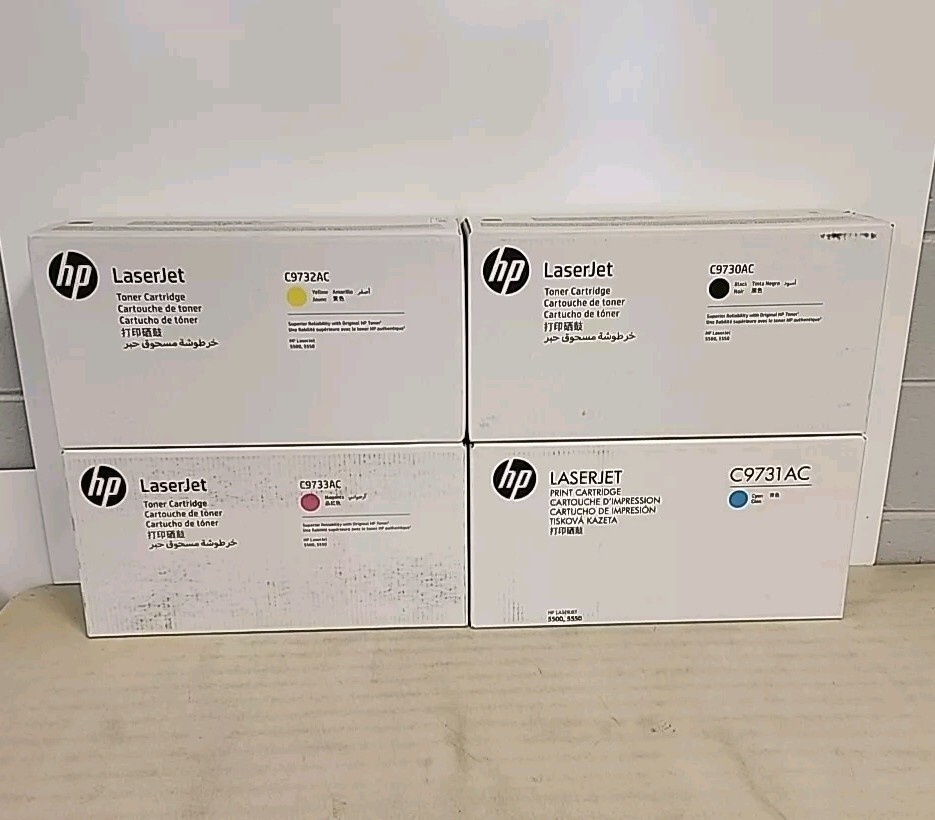 LOT OF 4! Genuine HP 645A Toner Cartridge C9730AC C9731AC C9732AC ...