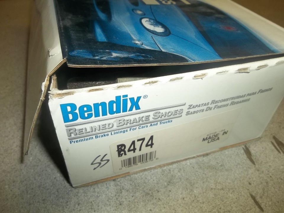 NEW Bendix R474 Relined Drum Brake Shoes, Rear SS474 *FREE SHIPPING* | eBay
