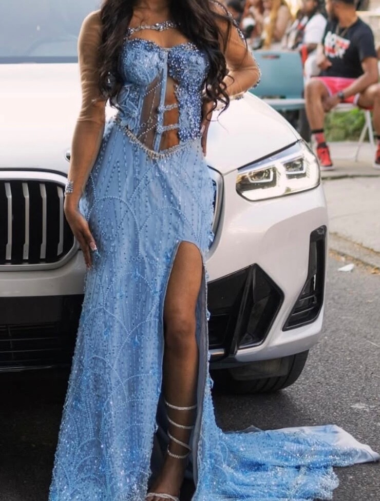 blue prom dresses used - Gem