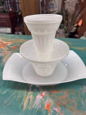 Vintage White Tupperware 3 Tier Floralier | eBay
