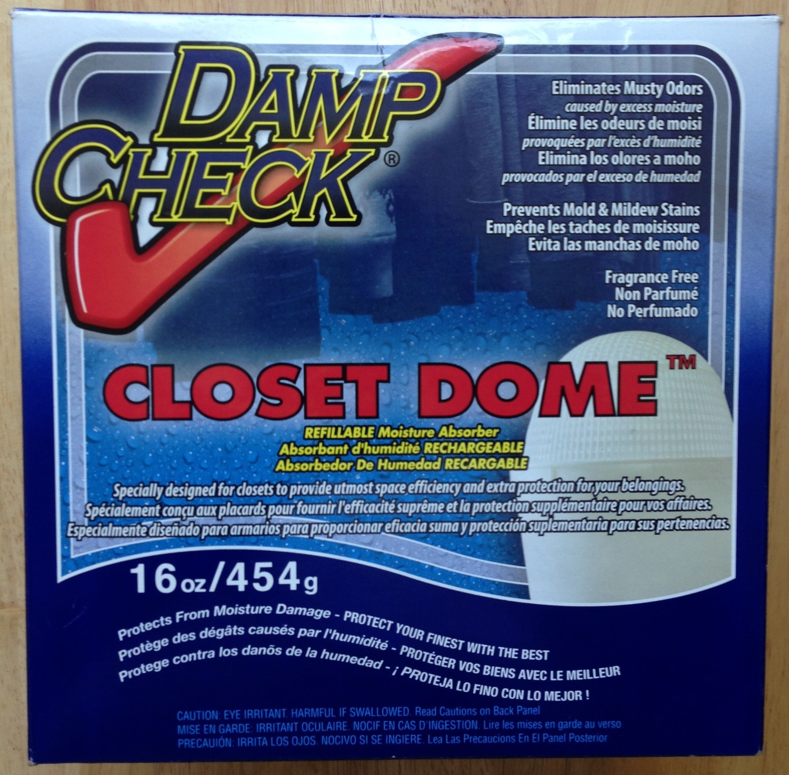 (1) DAMP CHECK CLOSET DOME REFILLABLE MOISTURE ABSORBER DEHUMIDIFIER ...