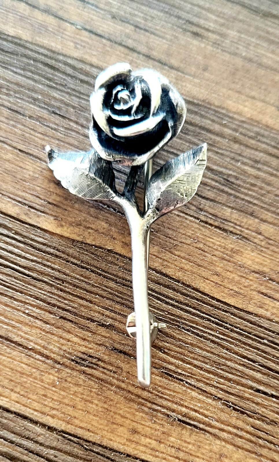 James Avery Retired Single Stem Rose Pin w/ Avery Box… - Gem