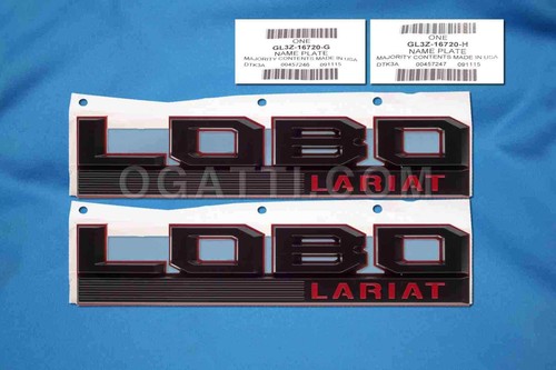 BRAND NEW OEM FENDER EMBLEM 2015-2017 FORD F150 LOBO LARIAT LH-RH SIDE ...