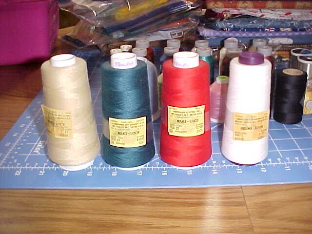 4 Maxi-Lock Serger Thread Cones 100% Polyester 3000 Yards Made in USA ...