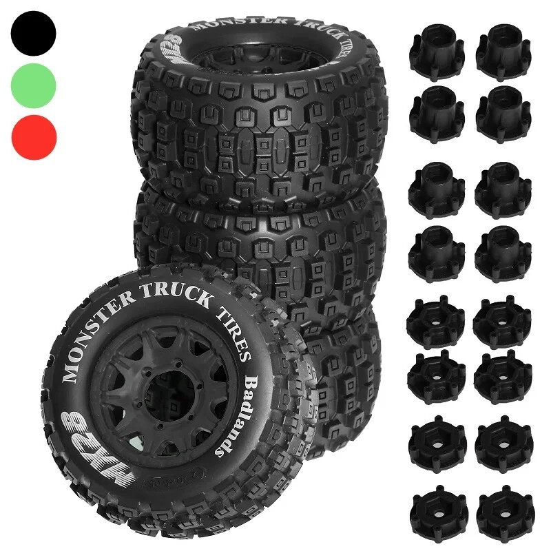 1/10 Monster Stunt Truck Tire 12mm and 14mm Hex for TRAXXAS MAXX ARRMA ...