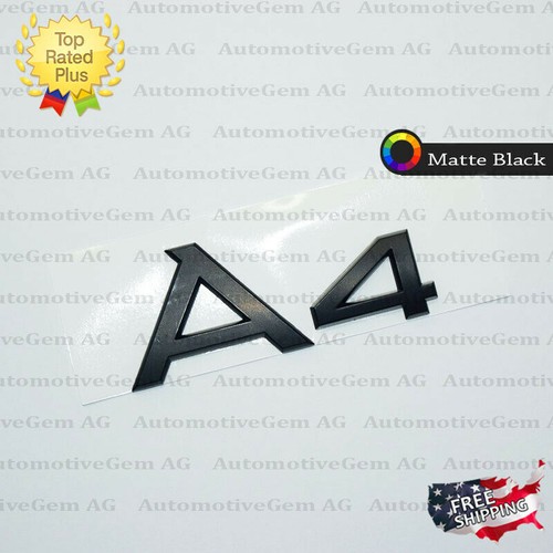 Audi A4 Emblem MATTE BLACK Rear Trunk Lid Letter Badge S Line Logo OEM ...